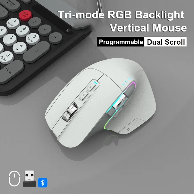 Tri-mode-Vertical-Mouse-Bluetooth-5-2-Wireless-2-4G-Type-c-Wired-Mause ...