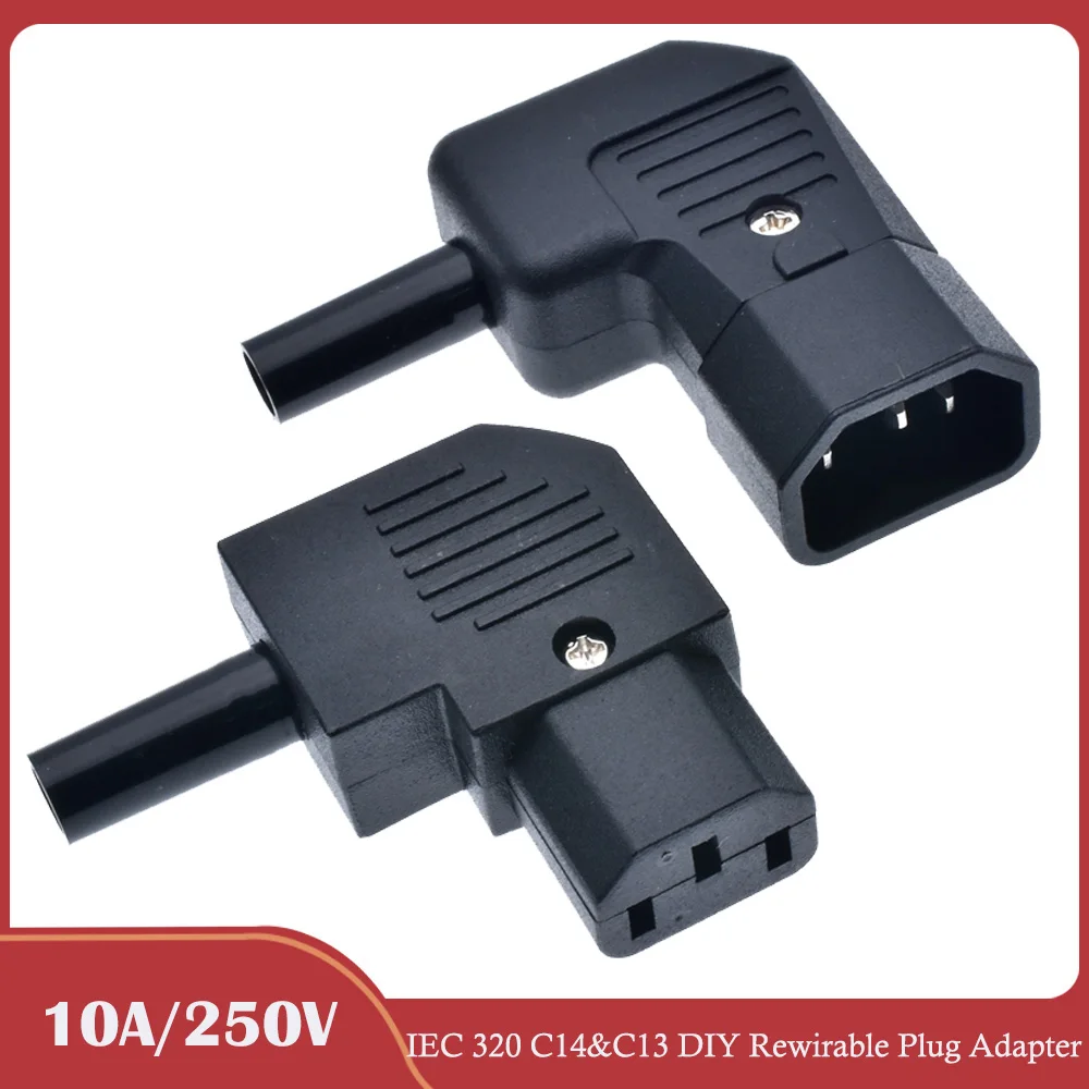 IEC320-C14-C13-Power-Plug-Socket-Adapter-90-Degree-Angled-IEC-320-C14 ...