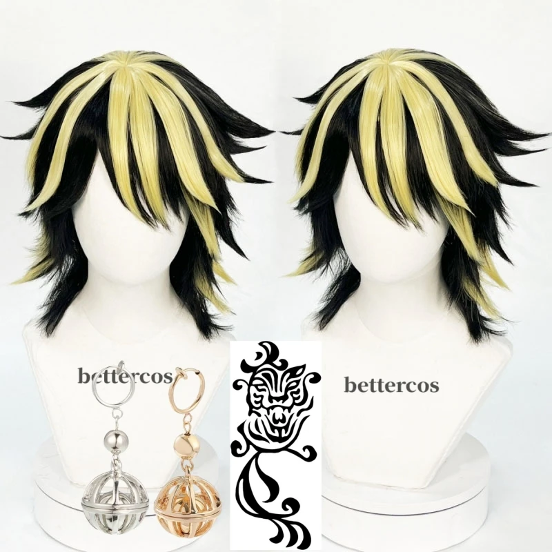 Hanemiya-Kazutora-Cosplay-Wig-Anime-Tokio-Manji-Gang-Short-Black-Golden ...