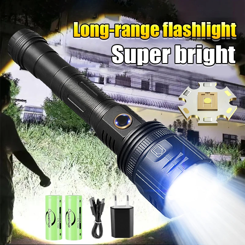 2023-Newest-Most-Powerful-LED-Flashlight-80-Watts-USB-Rechargeable ...