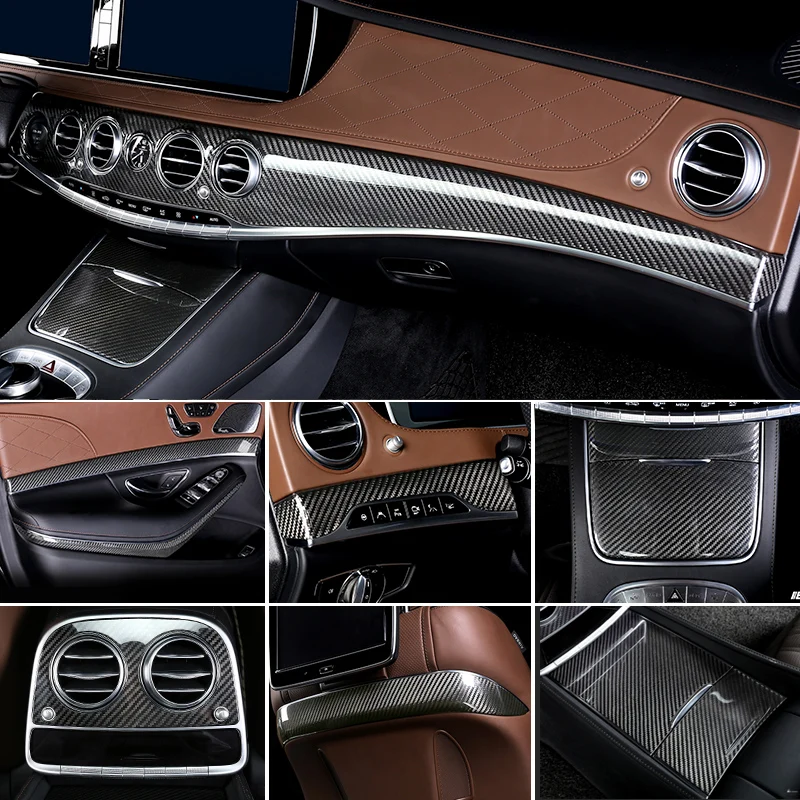 Carbon fiber interior trim For Mercedes w222 s class s320 350 450 500 ...