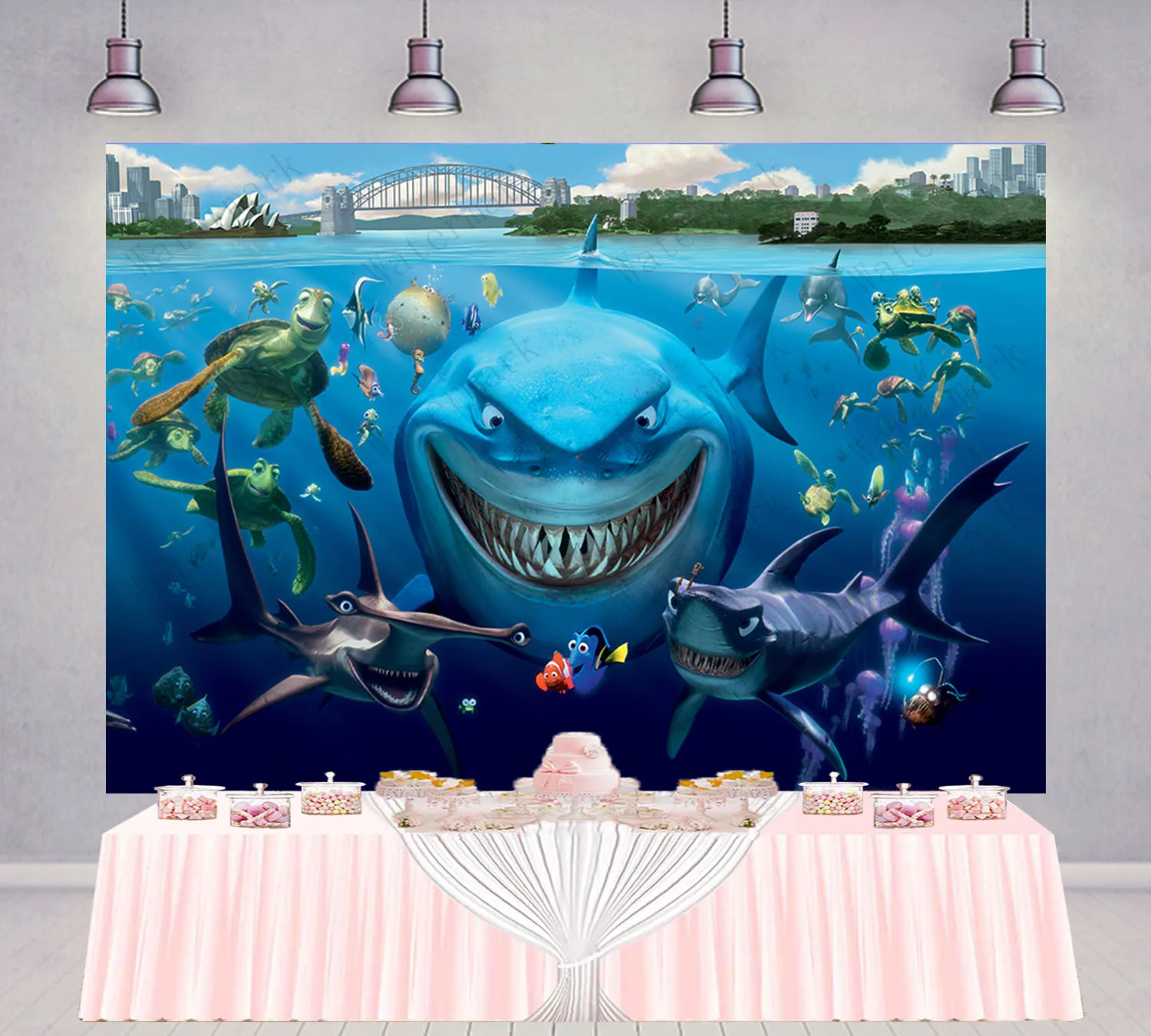 Disney Finding Nemo Photography Backdrop Kids Birthday Decor Background ...