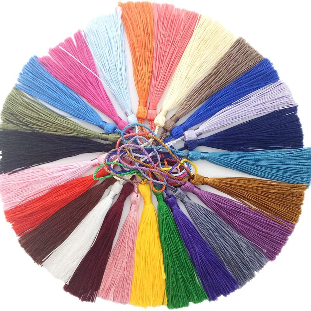 32Pcs Bookmark Tassels Fringe Brush Silky Handmade Soft Craft Mini ...