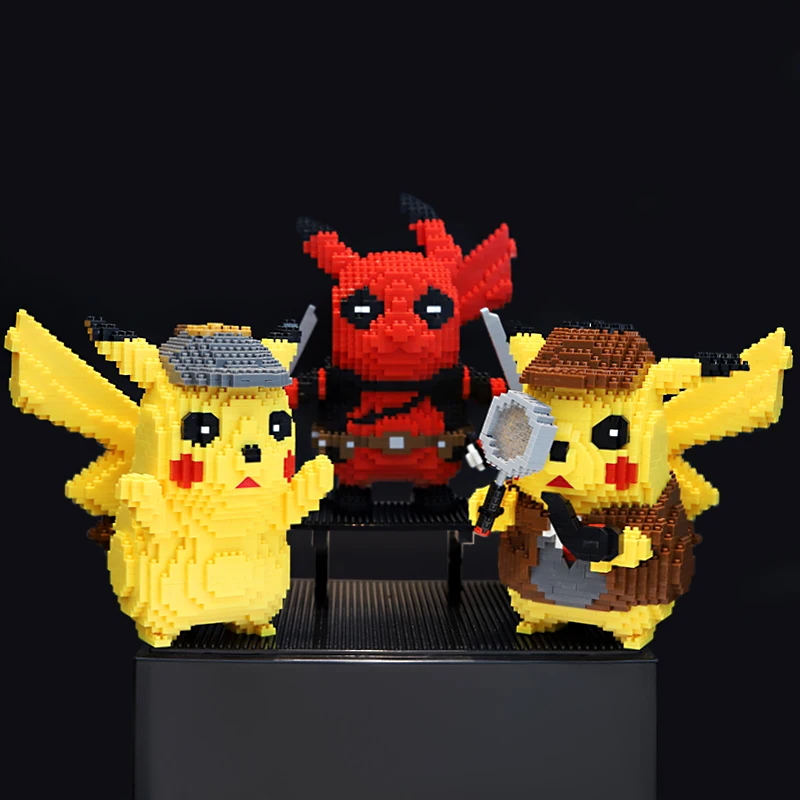 LBOYU-Pok-mon-Mini-Blocos-de-Constru-o-Detetive-Pikachu-Deadpool ...