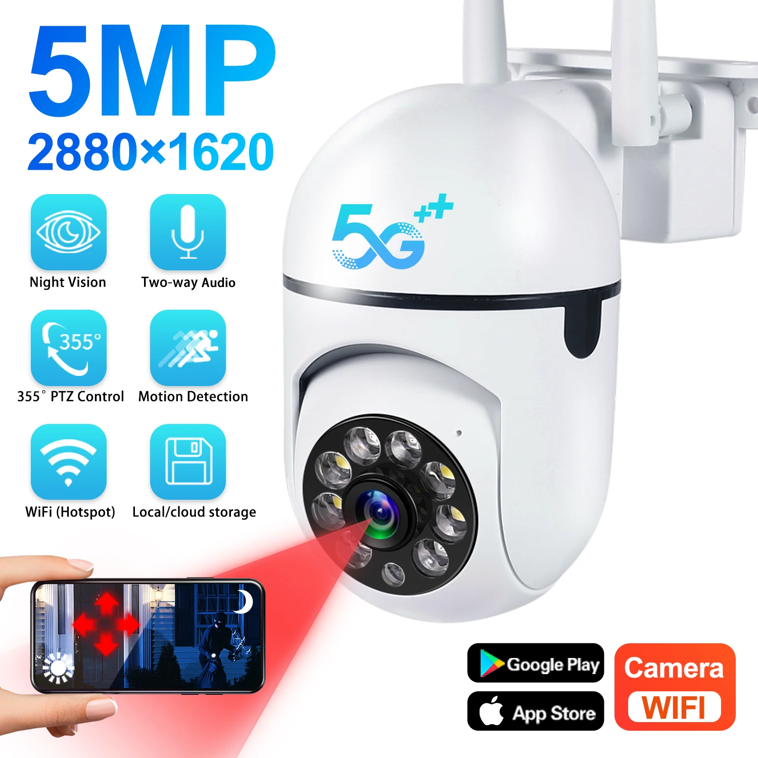 Outdoor-5MP-Surveillance-Camera-CCTV-IP-Wifi-Camera-Waterproof-External ...