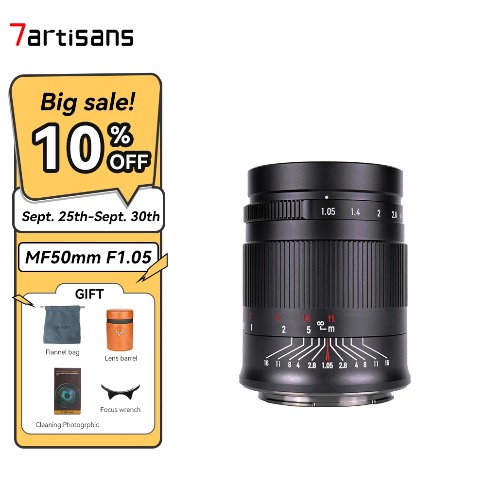 7artisans 7 Artisans 50mm F1.05 Full-frame Large Aperture Portrait Lens ...