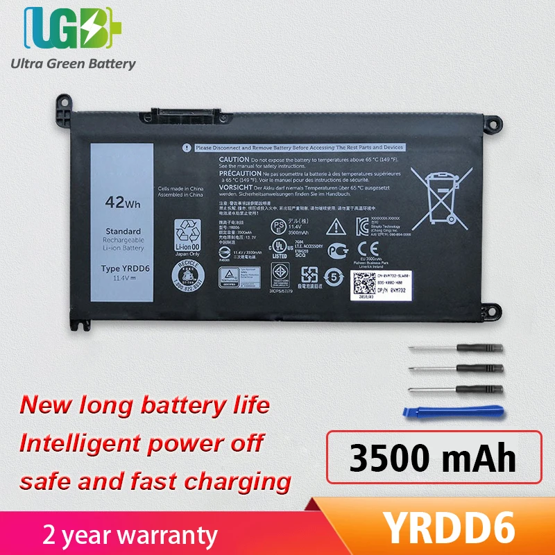 Ugb New Yrdd6 Battery For Dell Inspiron 5482 5480 5481 5485 5491 5591 ...