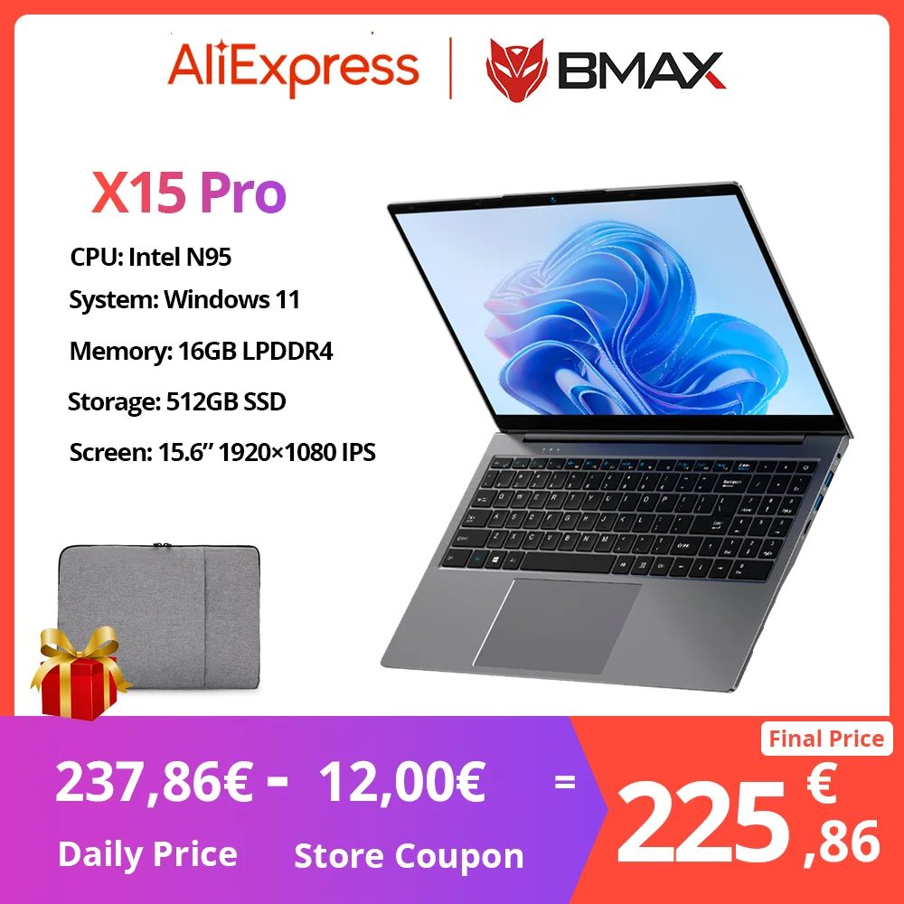 BMAX-ordenador-port-til-X15-Pro-de-15-6-pulgadas-16GB-de-RAM-512GB-de ...