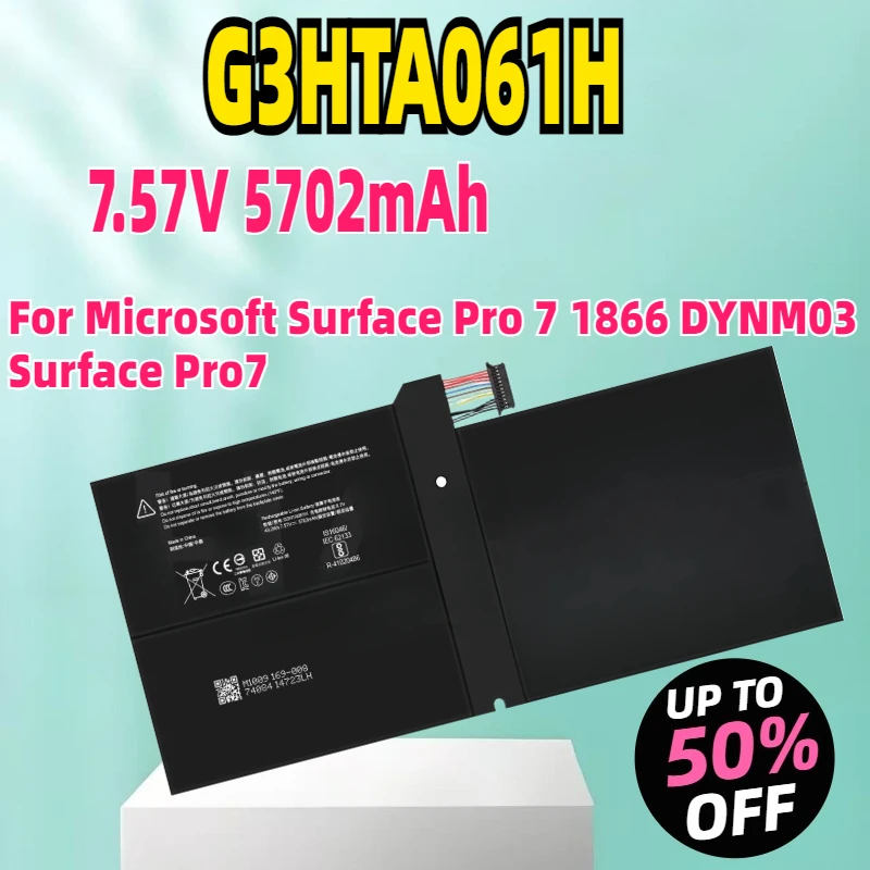 New G3HTA061H Tablet Laptop Battery For Microsoft Surface Pro 7 1866 ...
