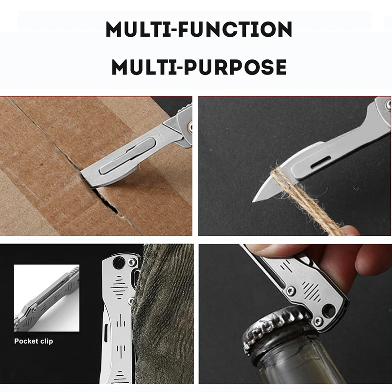 Többfunkciós Hajtogató Kés Edc Zsebkés Kulcstartó Medál Segédprogram Knifves Kültéri Túlélési ...