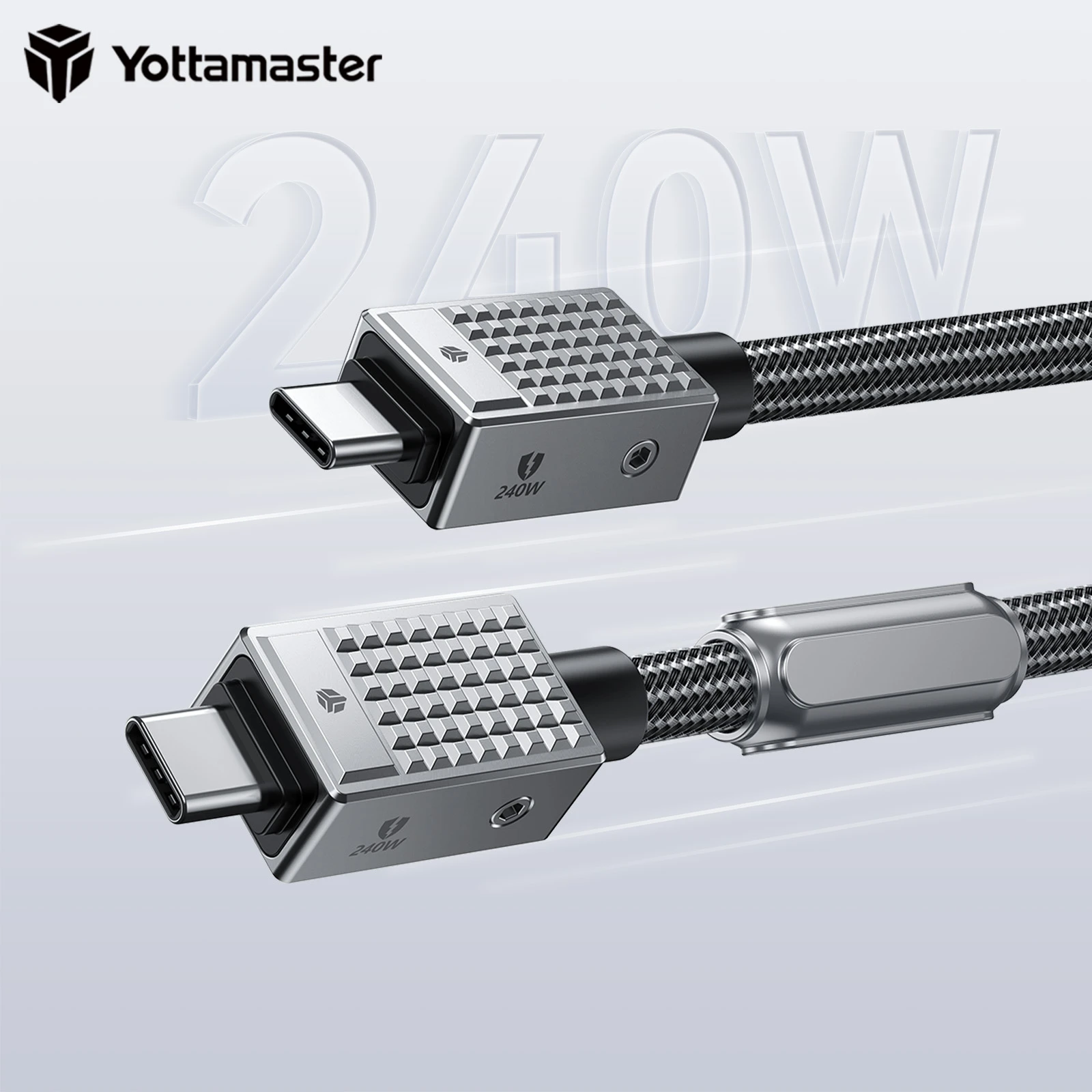 Yottamaster Zinc Alloy Weaving Pd 240w 40gbps Quick Charge Cable For ...