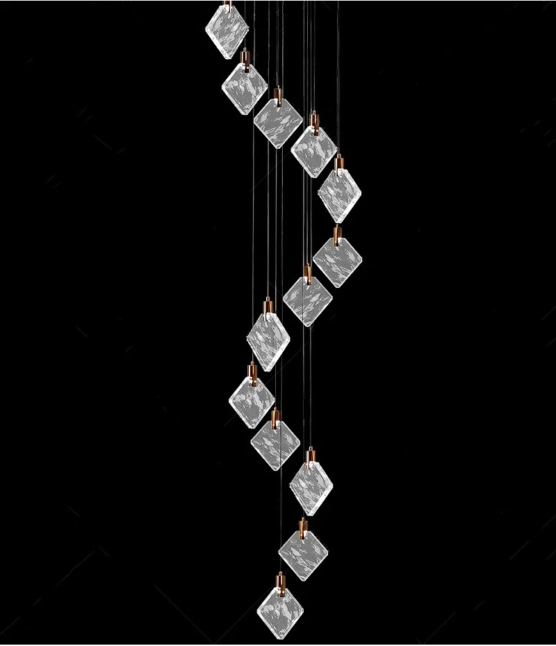 Diamond Gold Drop LED Chandelier – NYRALONDON