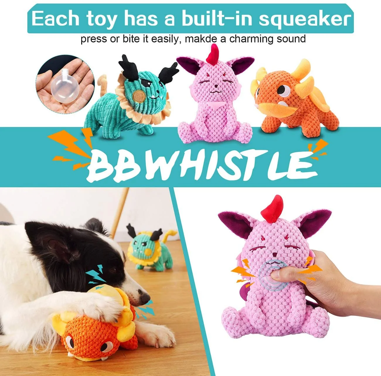 Dog-Squeak-Toys-Interactive-Plush-Dog-Toys-2022-Newest-Durable-Stuffed ...