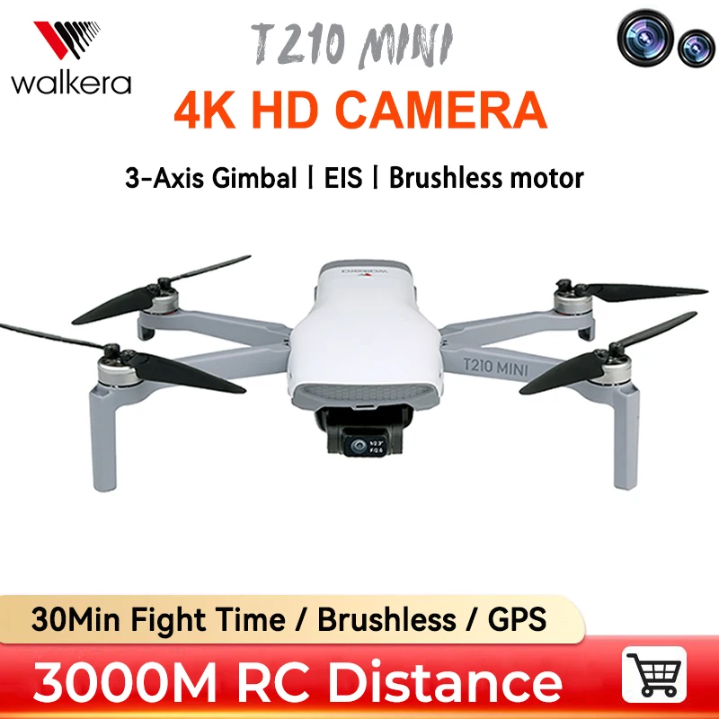 Walkera-Mini-RC-Drone-com-C-mera-HD-para-Adultos-T210-4K-GPS-FPV ...
