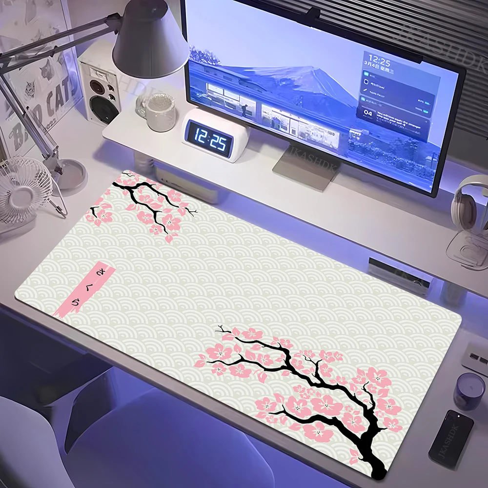 Pink-Sakura-Mouse-Pad-Japan-Mousepads-Big-White-Mousepad-XXL-Lockrand ...