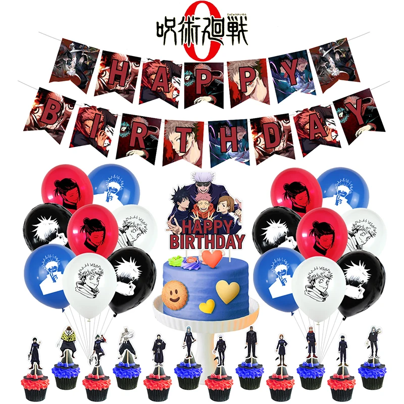 New-Jujutsu-Kaisen-Birthday-Party-Decorations-Anime-Action-Figures ...