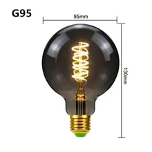 LED ST64 G80 G95 G125 4W Dimmable E27 220V Smoky Gray 2700K GSpiral ...