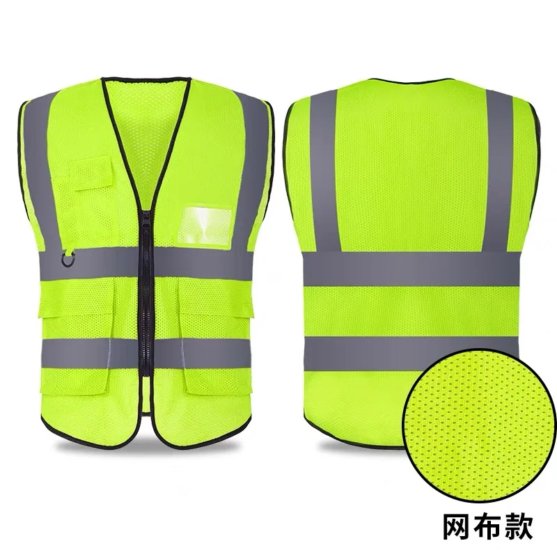 Summer-Thin-Breathable-Mesh-Reflective-Vest-Safety-Advertised-Volunteer ...