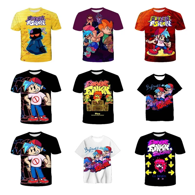 2022-New-FNF-Friday-Night-Funkin-4-14-Years-Old-Kids-TShirt-3D-Printed ...