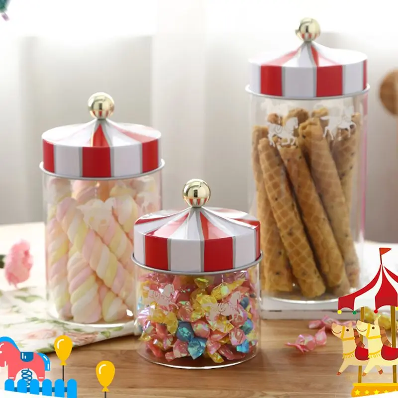 1300/980/630ml Carousel Sealed Can Storage Jars Moisture-proof ...