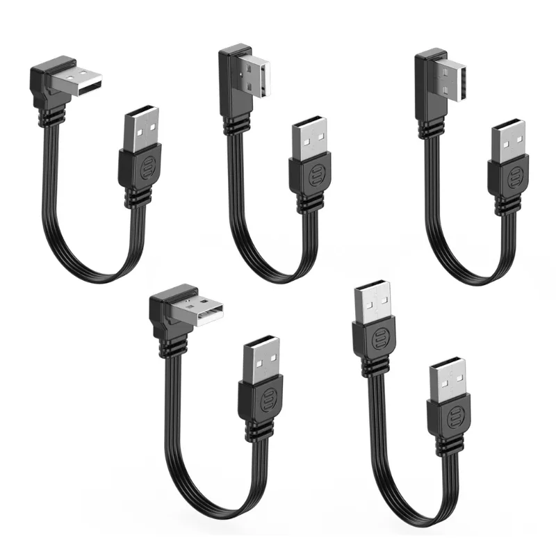 5cm 10cm 100cm USB 2.0 A Male to male 90 Degree Angled Extension ...