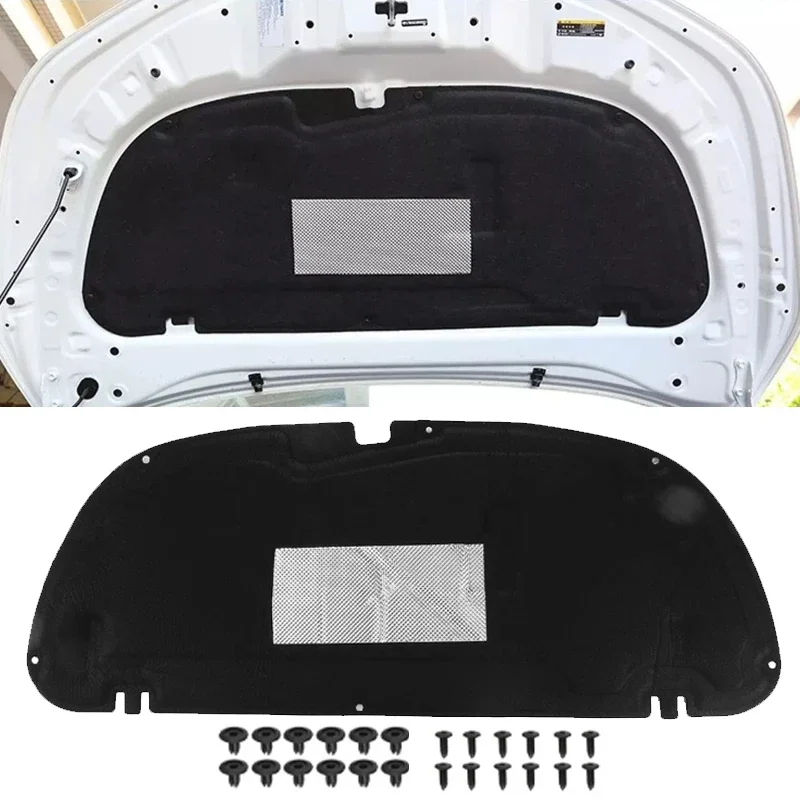 1pc Black Car Front Engine Hood Sound & Heat Insulation Cotton for ...