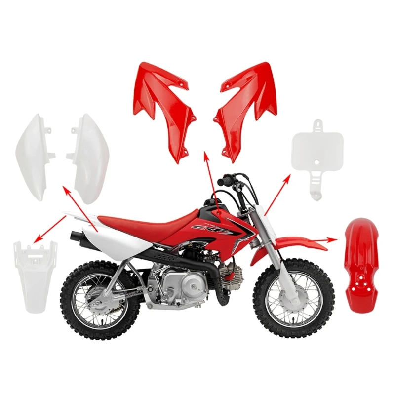 Full-Plastic-Fairing-Set-Body-Kits-Plastic-Fender-For-CRF50-XR50-50cc ...
