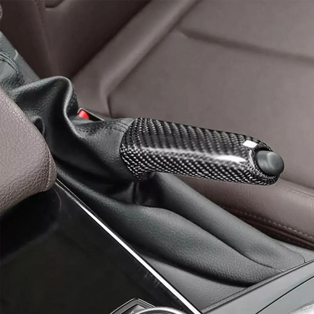 Carbon-Fiber-Textured-Front-Handbrake-Brake-Handle-Cover-Scratch ...