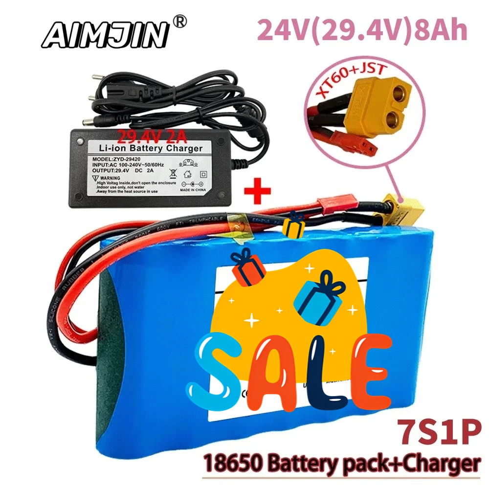 AIMJIN 24V 7S1P 29V 8000mAh lithium ion battery pack is suitable for ...