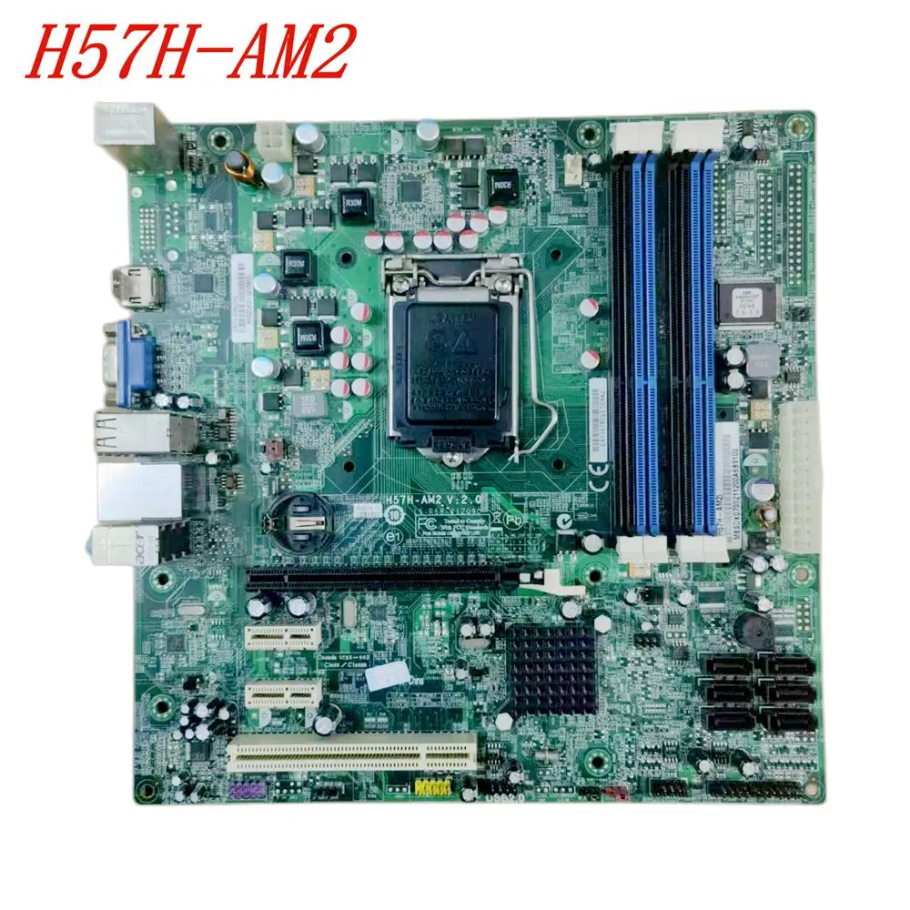 For ACER H57H-AM2 Desktop Motherboard DDR3 LGA1156 Mainboard fully work ...