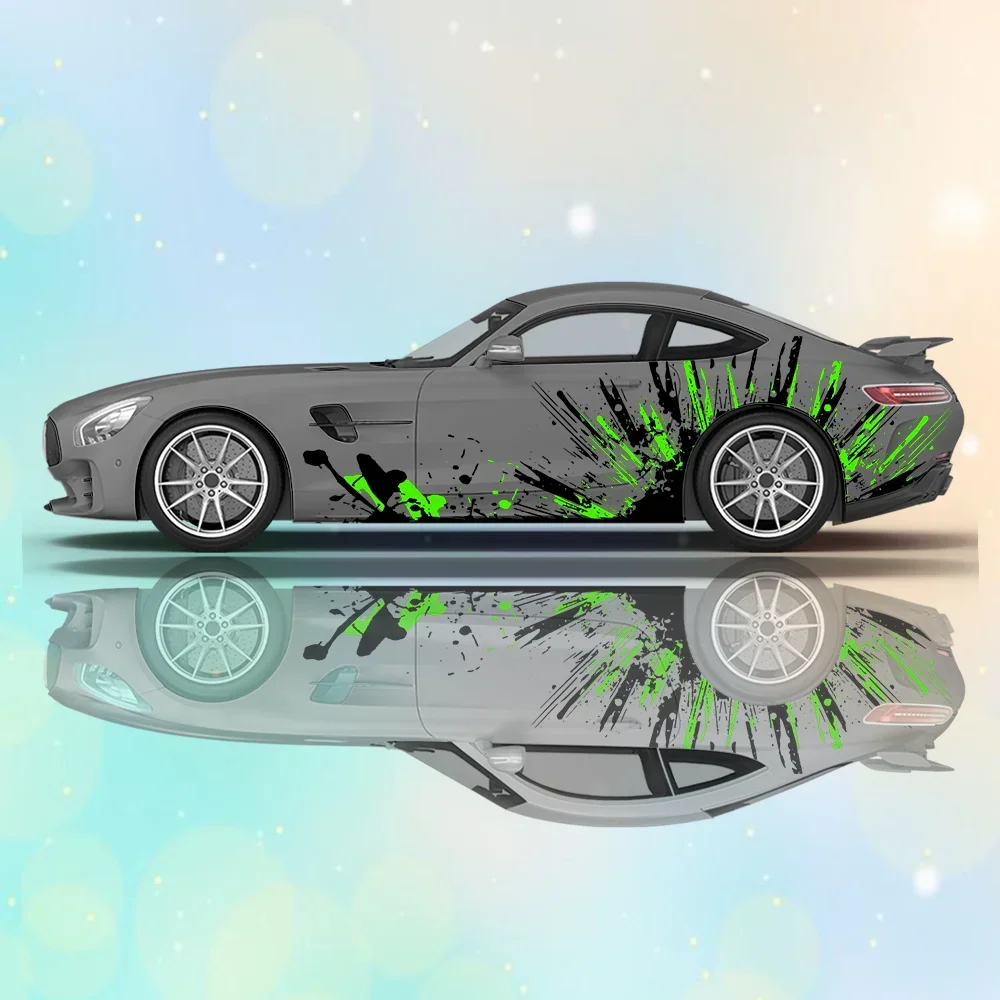 Colorful Splash Cool Car Side Sticker Decoration, PVC Waterproof ...