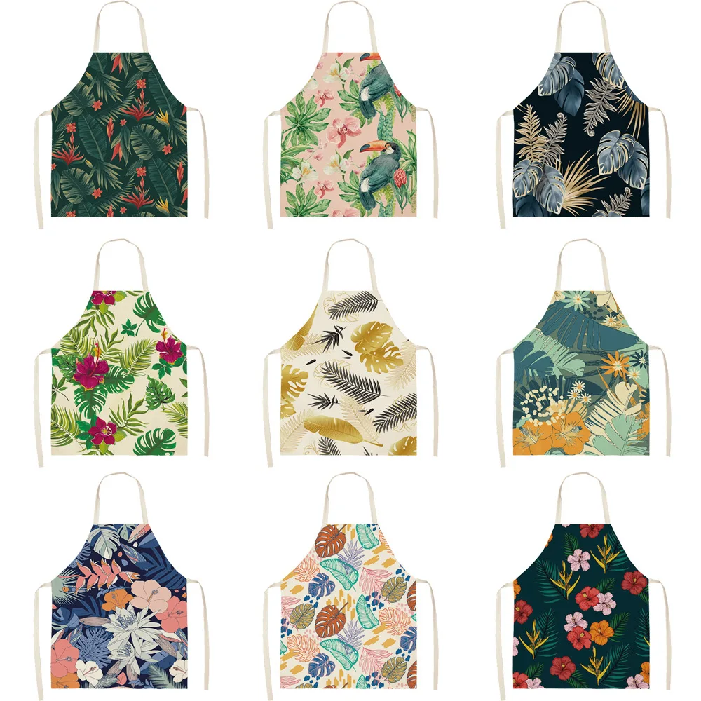 1 Pcs Summer Flower Women Kitchen Aprons Waterproof Cooking oil-proof ...