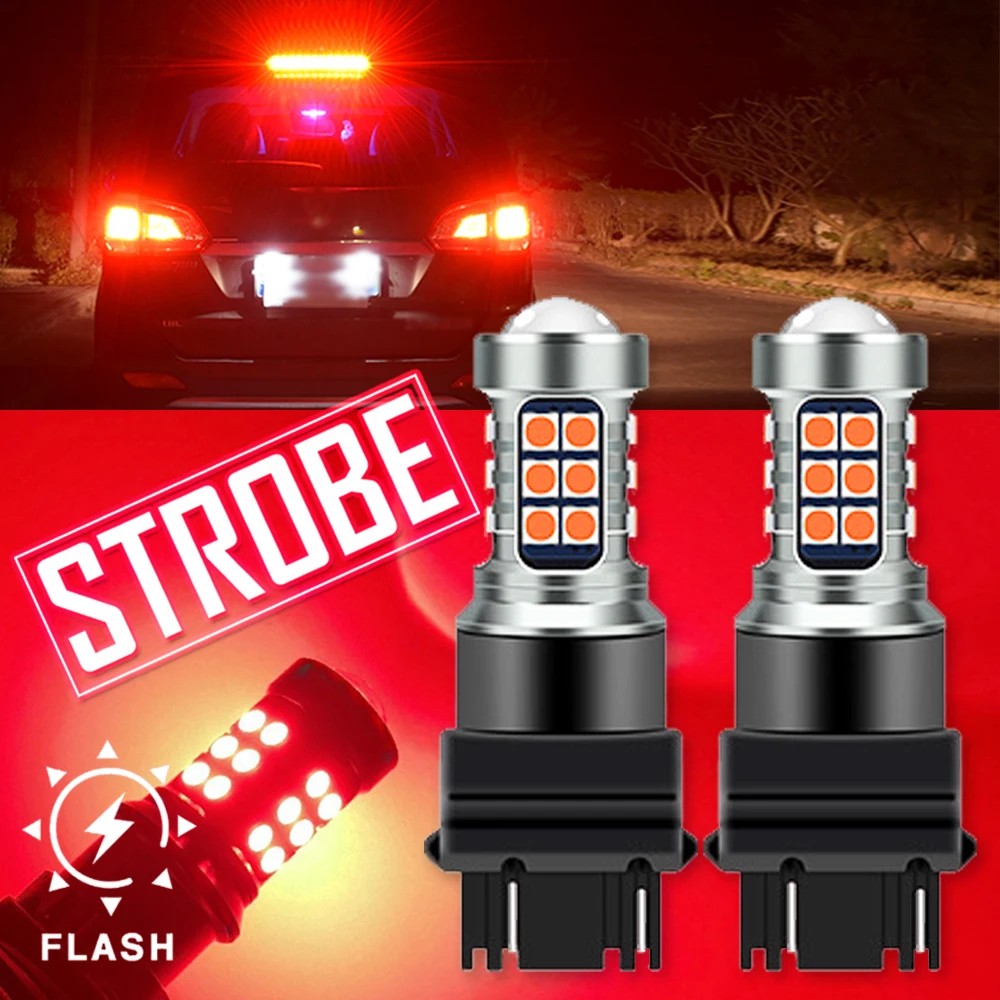 3157-Red-LED-Bright-Strobe-Flash-Blinking-Brake-Tail-Stop-Light-Parking ...