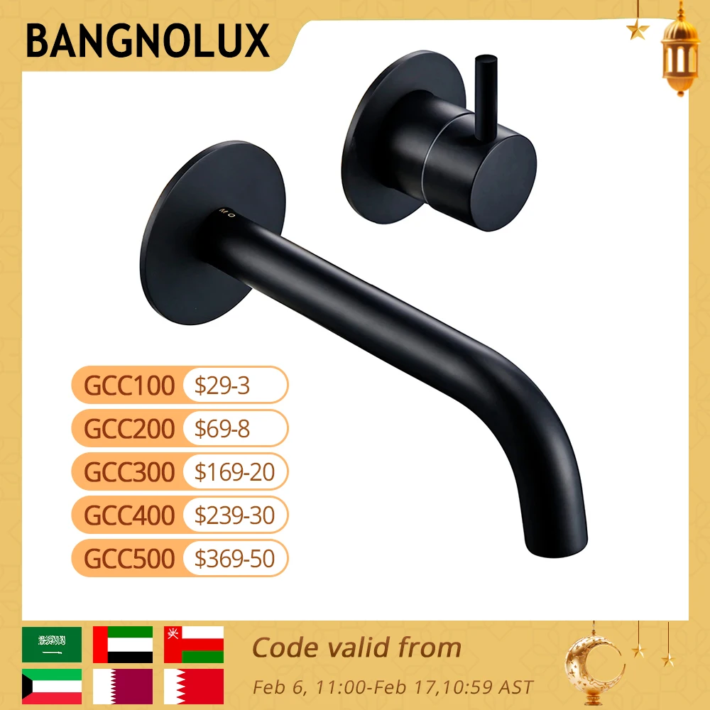 Black-Brass-21Cm-Spout-Single-Switch-Two-Hole-Hot-And-Cold-Mixer-Hidden ...