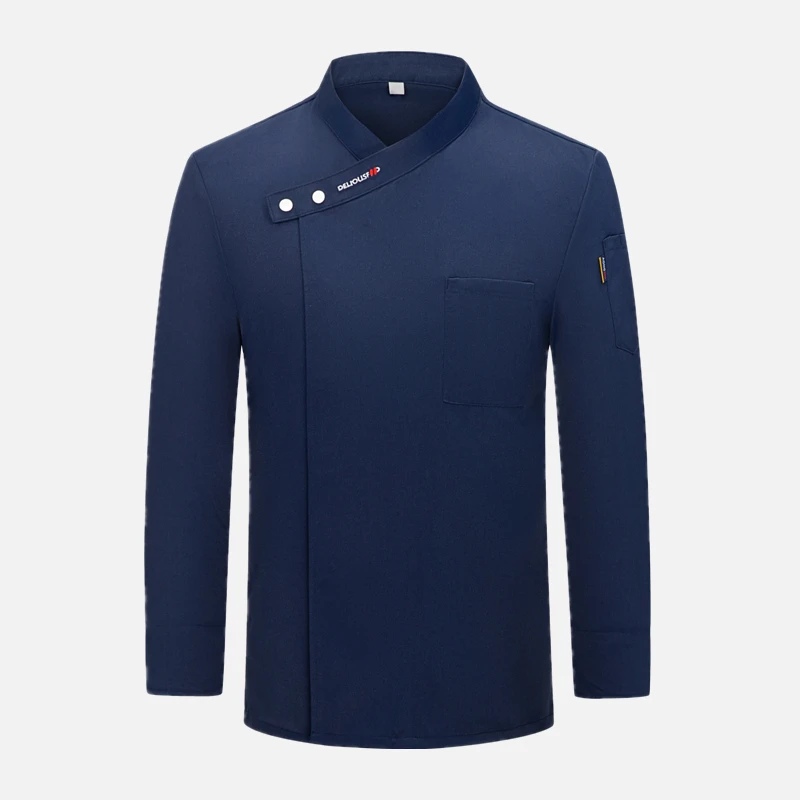 Grey-long-sleeve-chef-jacket-Hotel-chef-coat-T-shirt-chef-uniform ...