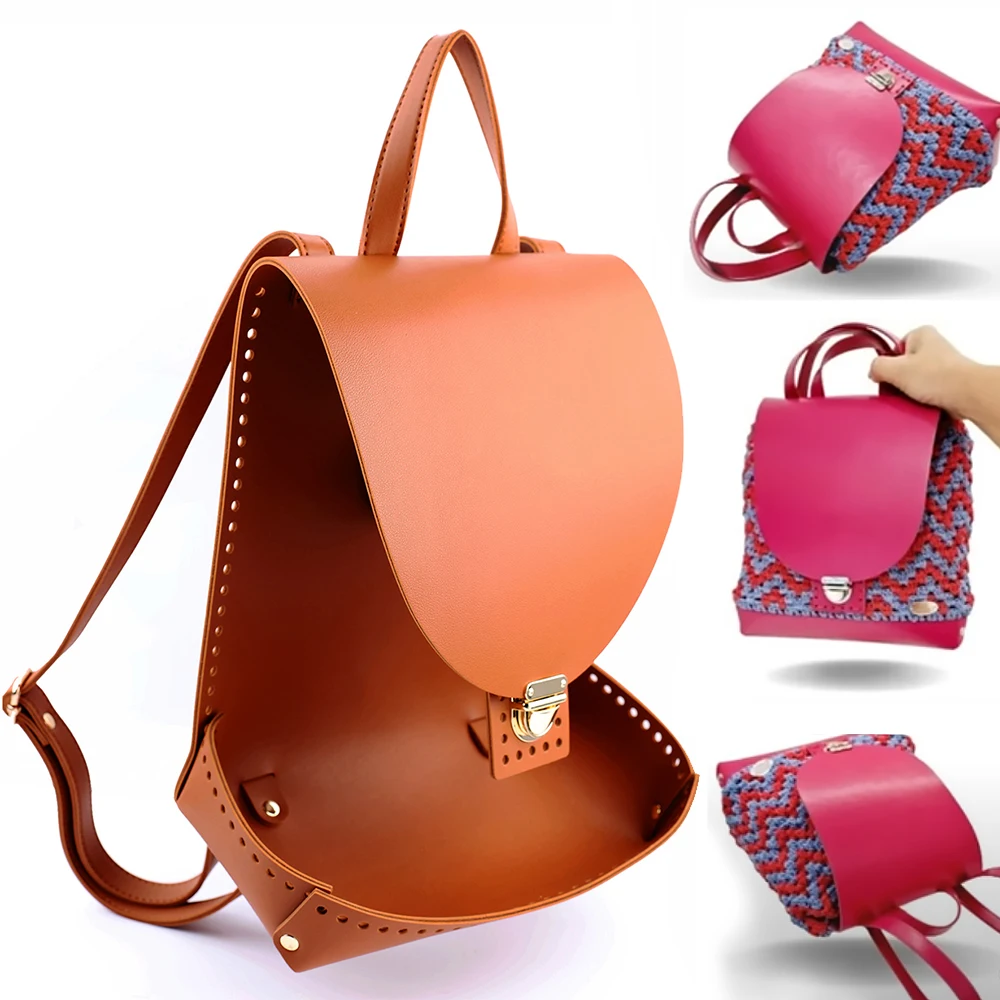 DIY-Woven-Bag-Set-Handmade-Handbag-Shoulder-Strap-Leather-Bag-Bottoms ...