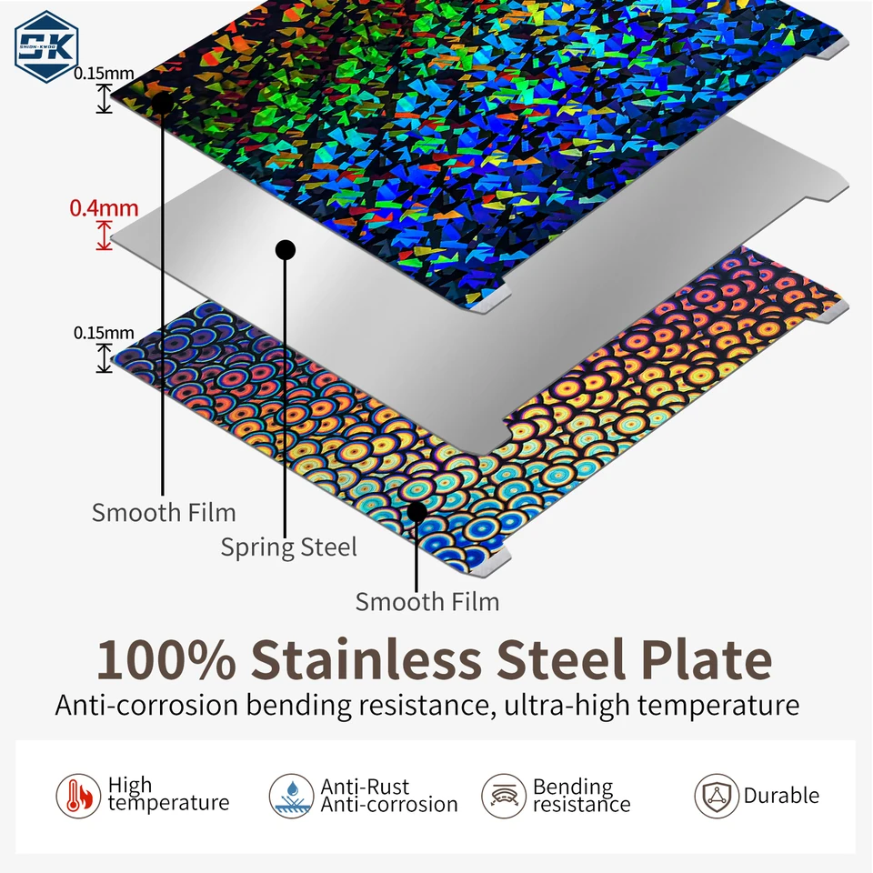 K2 Frosted Build Plate Bambu Lab Upgraded K2 Plus 3D Printer Build ...