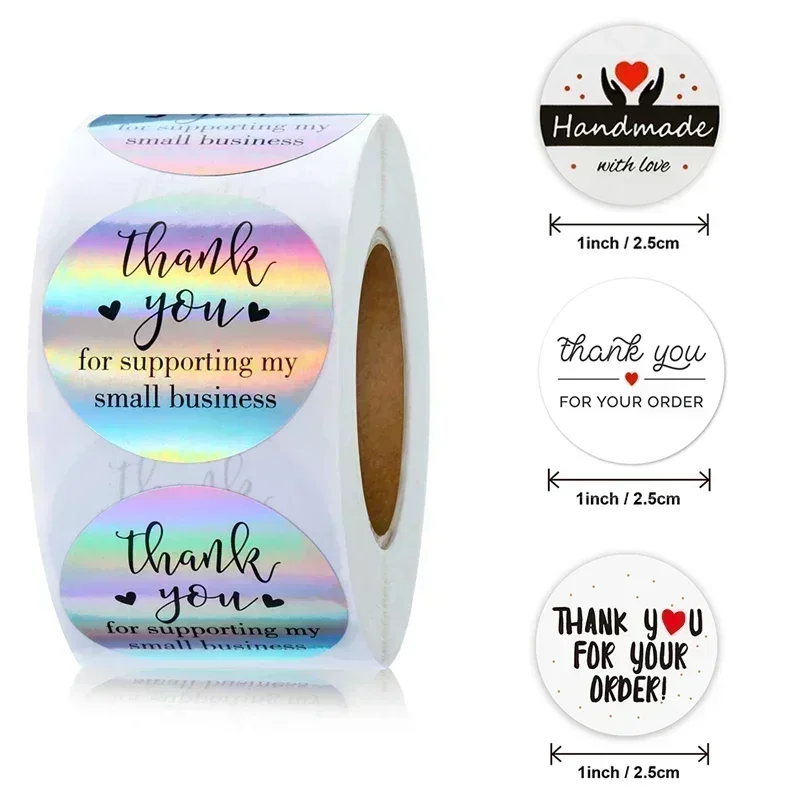 500pcs-Round-Labels-Thank-You-Sticker-Candy-Bag-Flower-Cake-Boxes-Gift ...