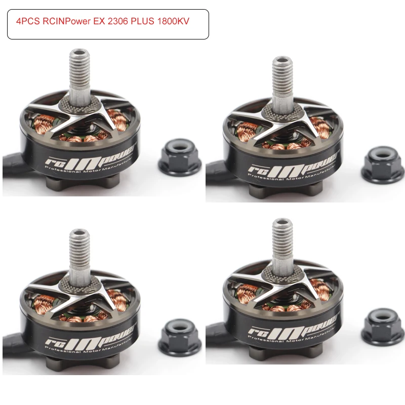 4PCS RCINPower EX 2306 PLUS 1800KV Brushless Motor 3~6S Lipo 3mm Shaft ...