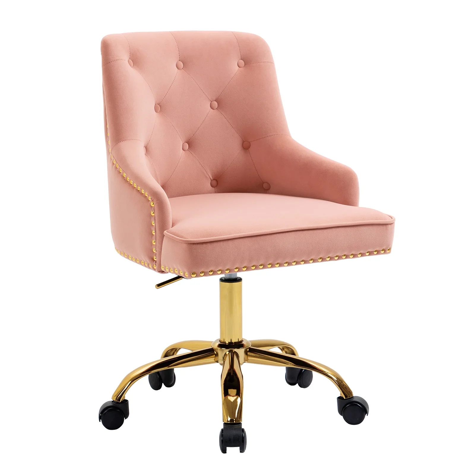 Modern-Mid-Back-Tufted-Office-Adjustable-Height-Computer-Chair-Velvet ...