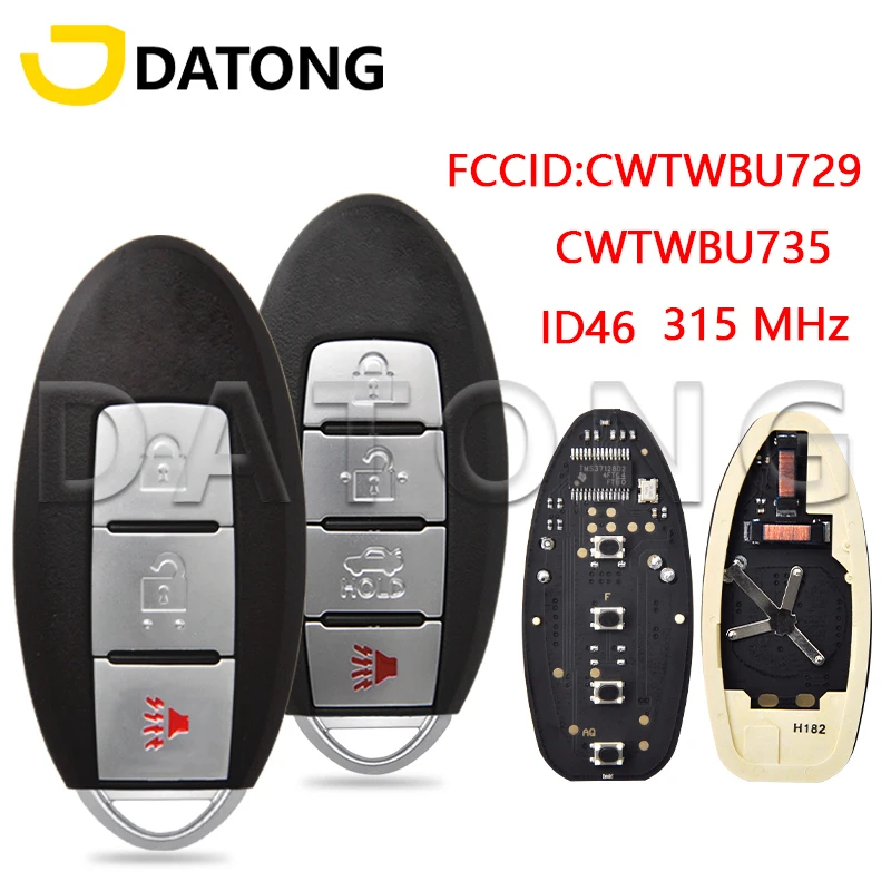 Datong World Car Remote Control Key For Nisan Tiida Qashqai Altima ...