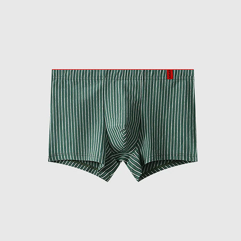 Boxer-shorty,Sous-vêtements en poudre convexe pour hommes,rayure en ...