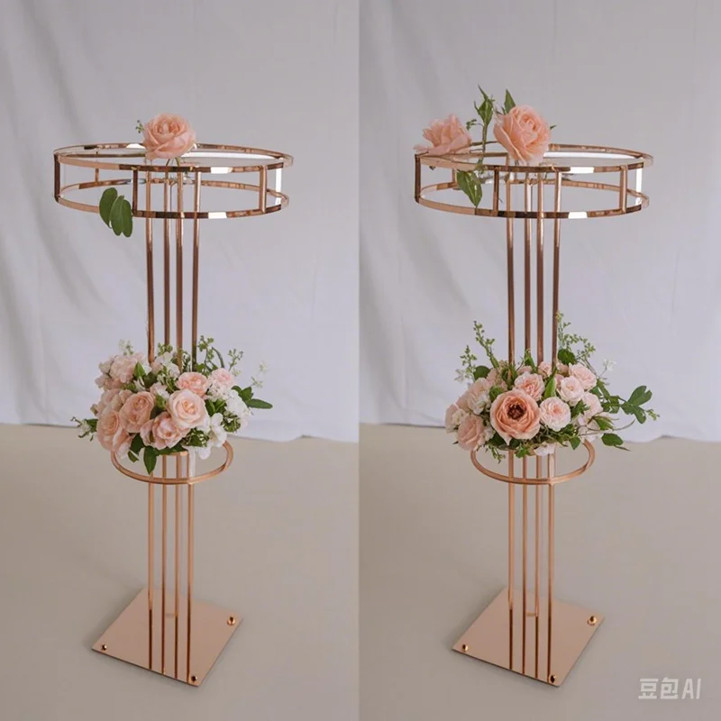 2/4/6/10Pcs Wedding props metal flower stand wedding decoration table ...