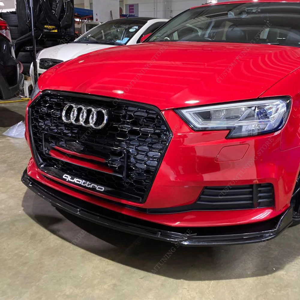 For-AUDI-A3-8V-Front-Bumper-Lip-Spoiler-Splitter-Diffuser-Retroft-A3 ...