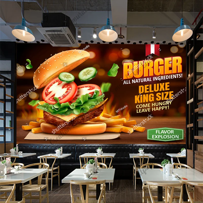 Hamburger And Fries Wallpaper