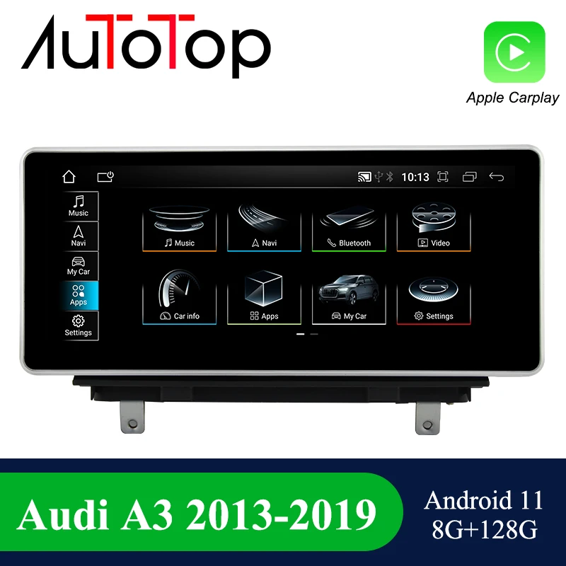 AUTOTOP 10.25" Audi A3 Android Multimedia Car Stereo Radio 8G+128G For ...