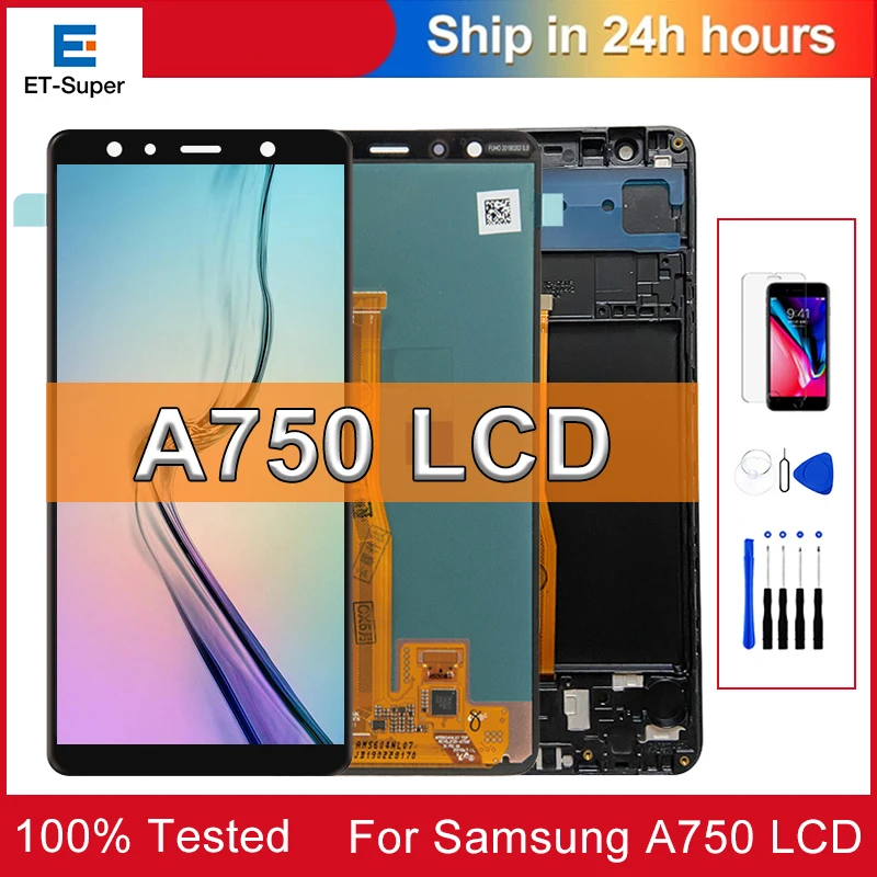 For Samsung Galaxy A7 2018 LCD Display A750 Touch Screen Replacement For Samsung SM-A750F ...