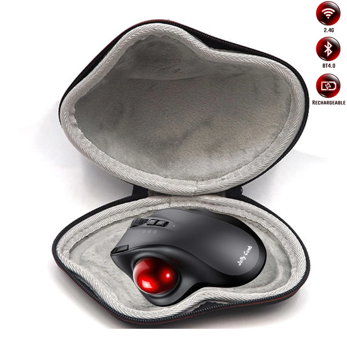 2400DPI-Trackball-Mouse-2-4G-Bluetooth-Rechargeable-Mouse-with-EVA-Case ...