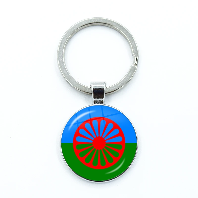 Gypsy-Flag-Romani-Peoples-Flag-Keychain-Keyring-Jewelry-Pendant-Convex ...