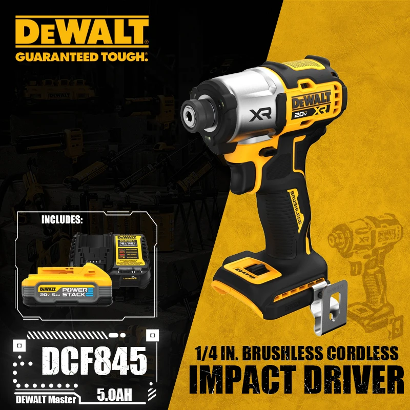 DEWALT-DCF845-Kit-Brushless-Cordless-3-Speed-Impact-1-4-in-Driver-20V ...